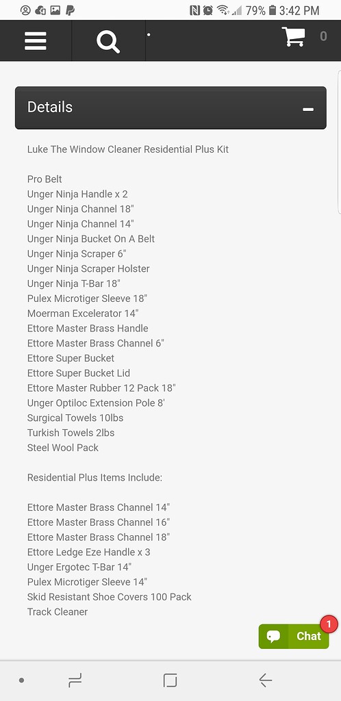 Luke updated starter package? - Get Started - Luke The Window Cleaner